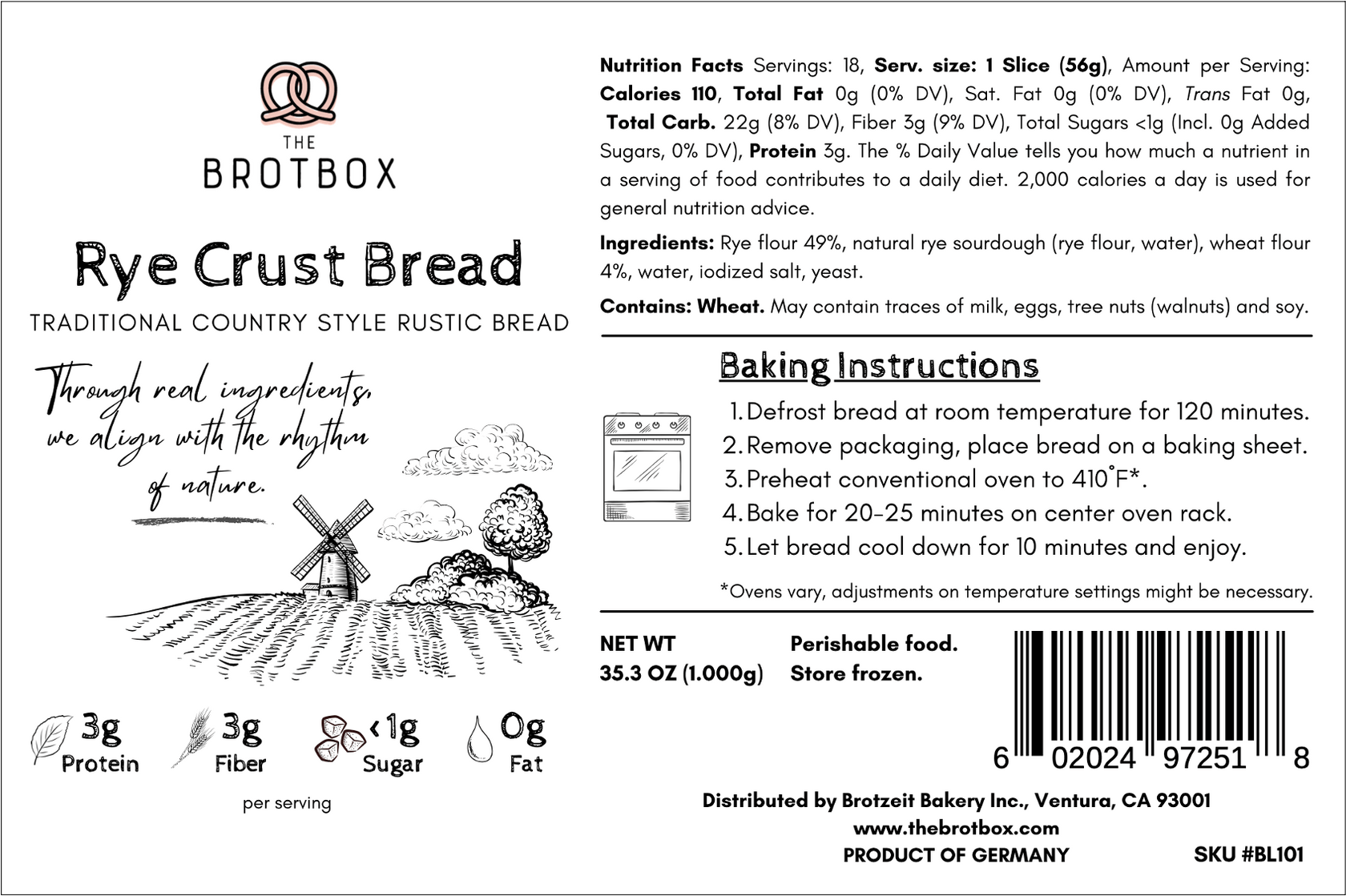 German Vegan Rye Crust Bread | Wholesome Bakery – The Brot Box